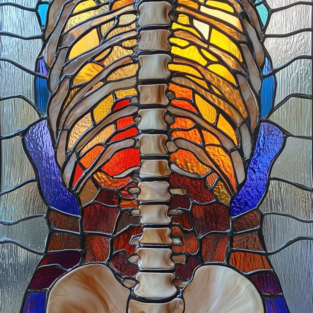 Stained Glass Premium Window Film, Custom Size, Frosted - Spine Anatomy ...