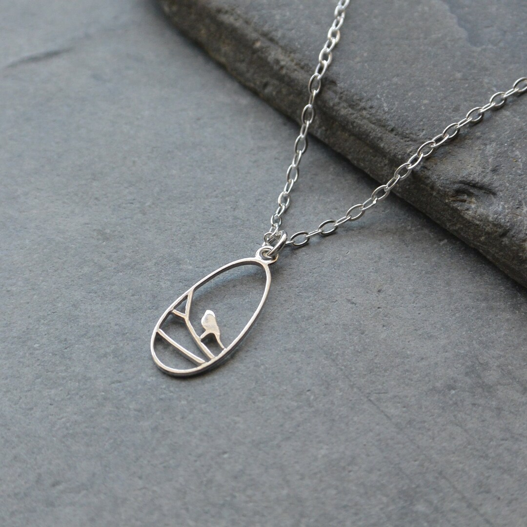 Robin Necklace Sterling Silver Bird Pendant - Etsy