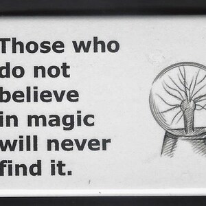 Those Who Do Not Believe in Magic Will Never Find It. 3D Options ...