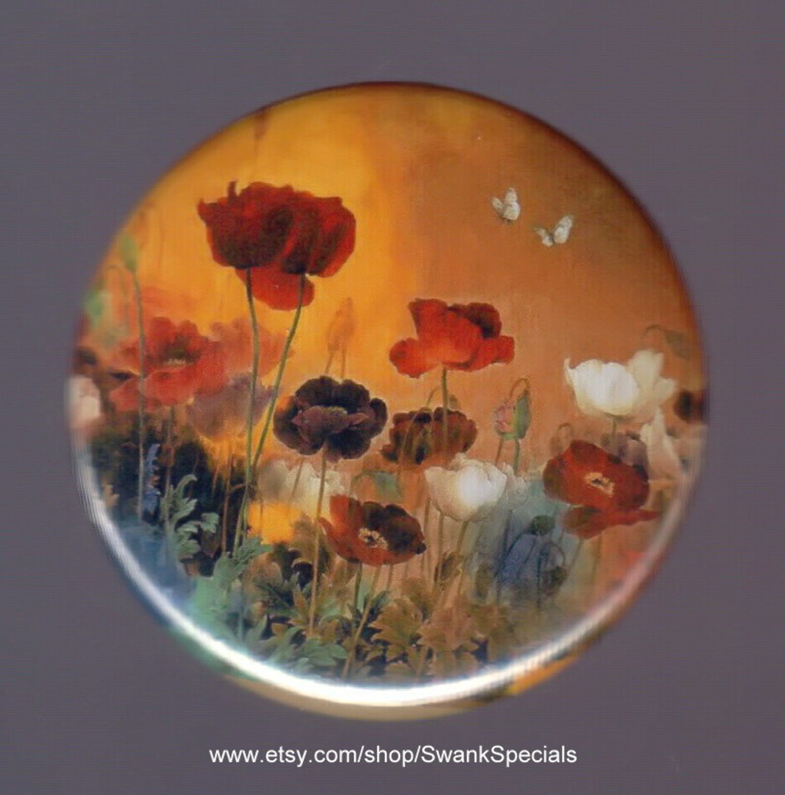 Floral Sunset Pinback Button or Magnet - Etsy