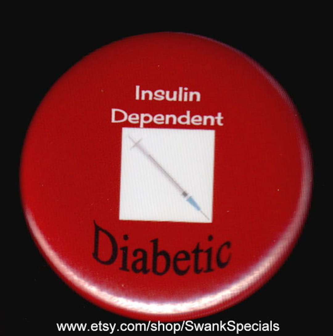 Medic Alert Button - Insulin Dependent Diabetic - Etsy