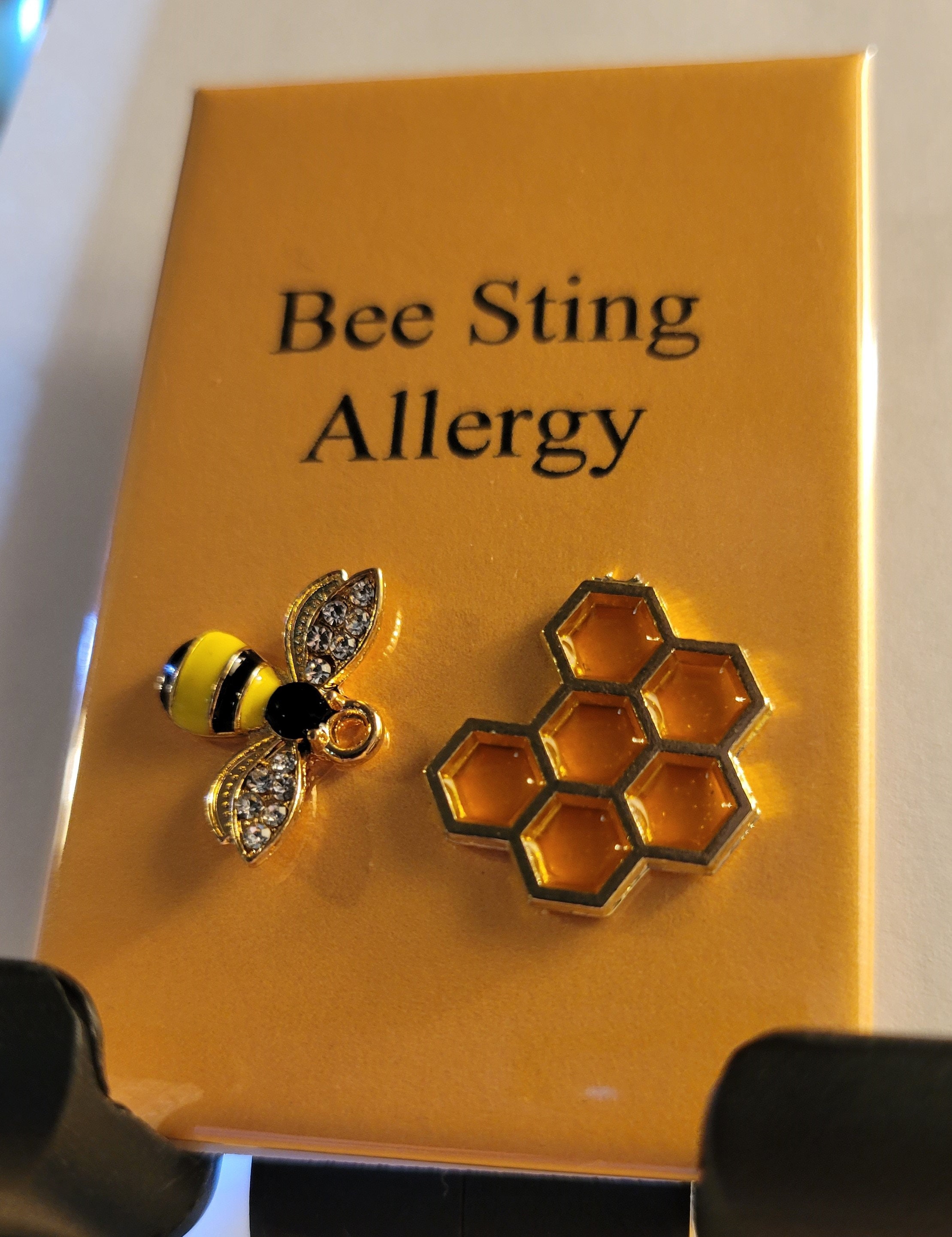 Medic Alert Button Bee Sting Allergy Some With Graphics - Etsy