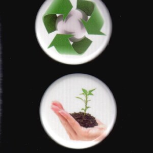 1,25 Inch Recycling Button Pair - Pinback Button or Magnet - Etsy