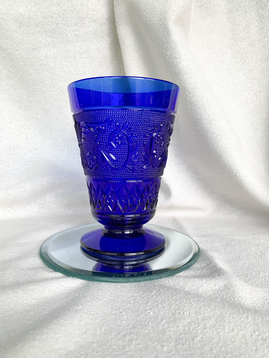 Cobalt Blue Indiana Glass Tiara Replacement Tumbler Goblet Replacement ...
