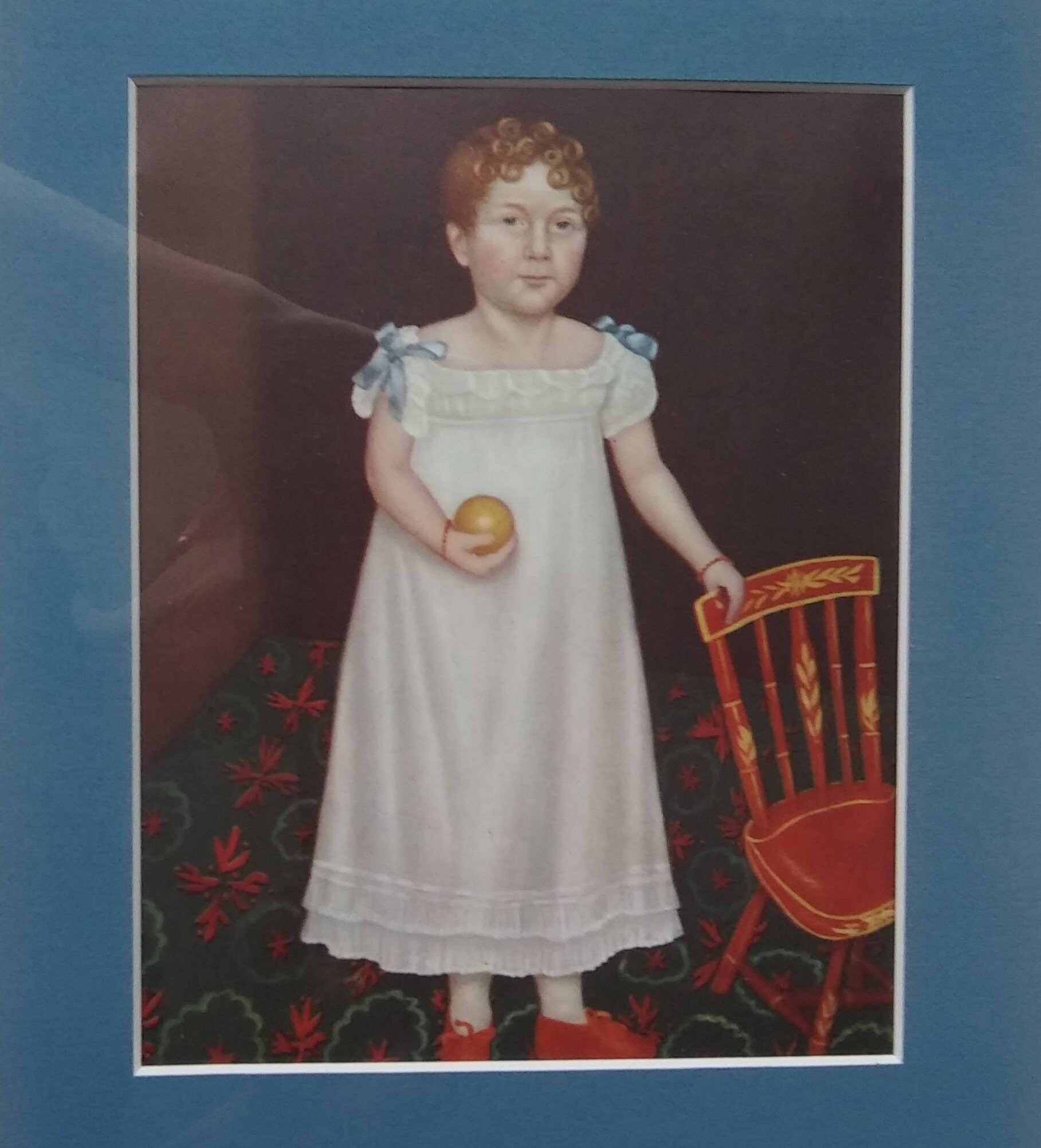 Vintage Litho Primitive Folk Art Colonial Child Portrait Girl - Etsy