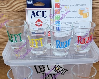 Left Right Drink Party Game, Drunk Dice Game, Drinking Games for Adults ...