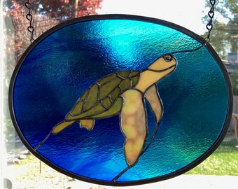 Stained Glass Window Sea Turtle - Etsy