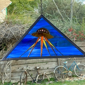 Stained Glass Alien Window - Etsy