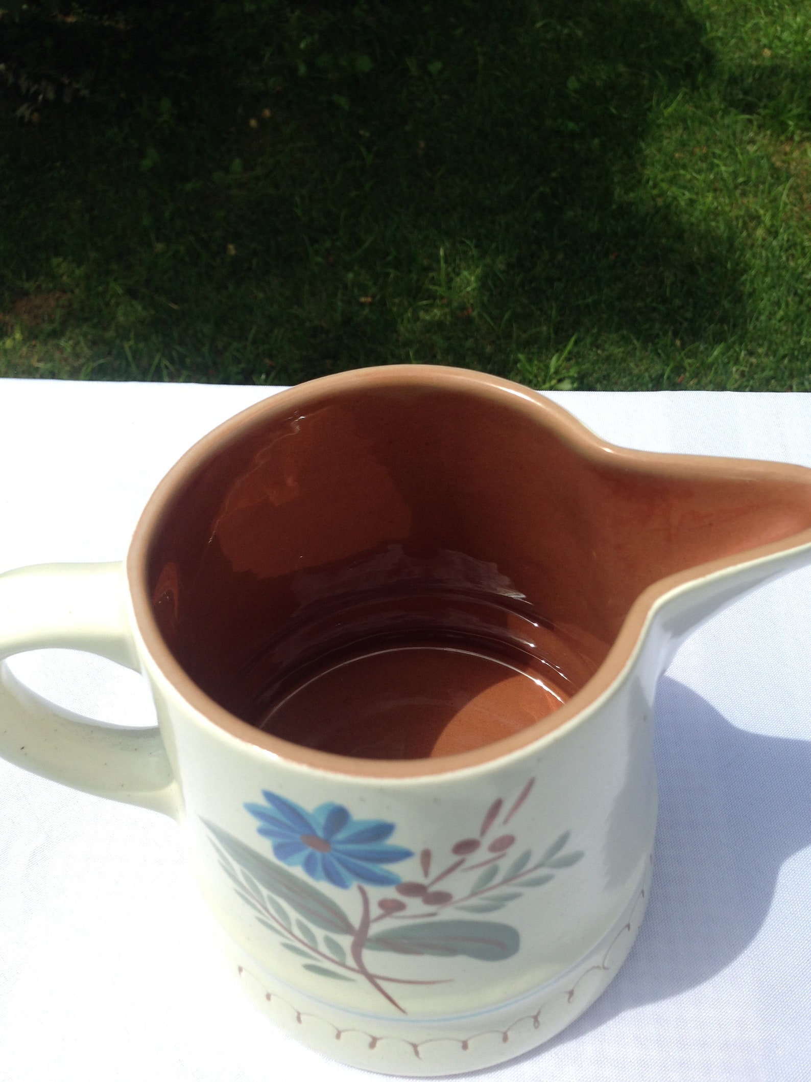 Stangl Blue Daisies American Pottery Milk Pitcher/vase/handpainted - Etsy