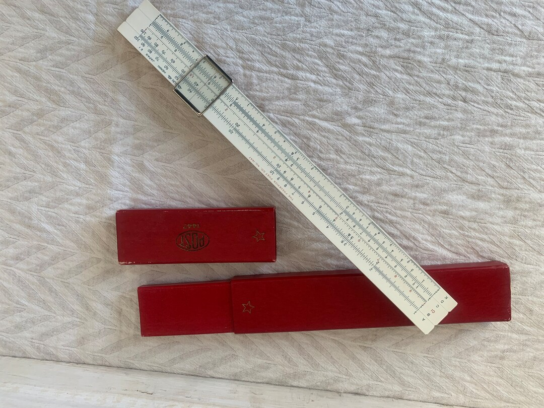 Awesome Slide Ruler/made in Japan/post/vintage Slide Ruler in Red Box ...