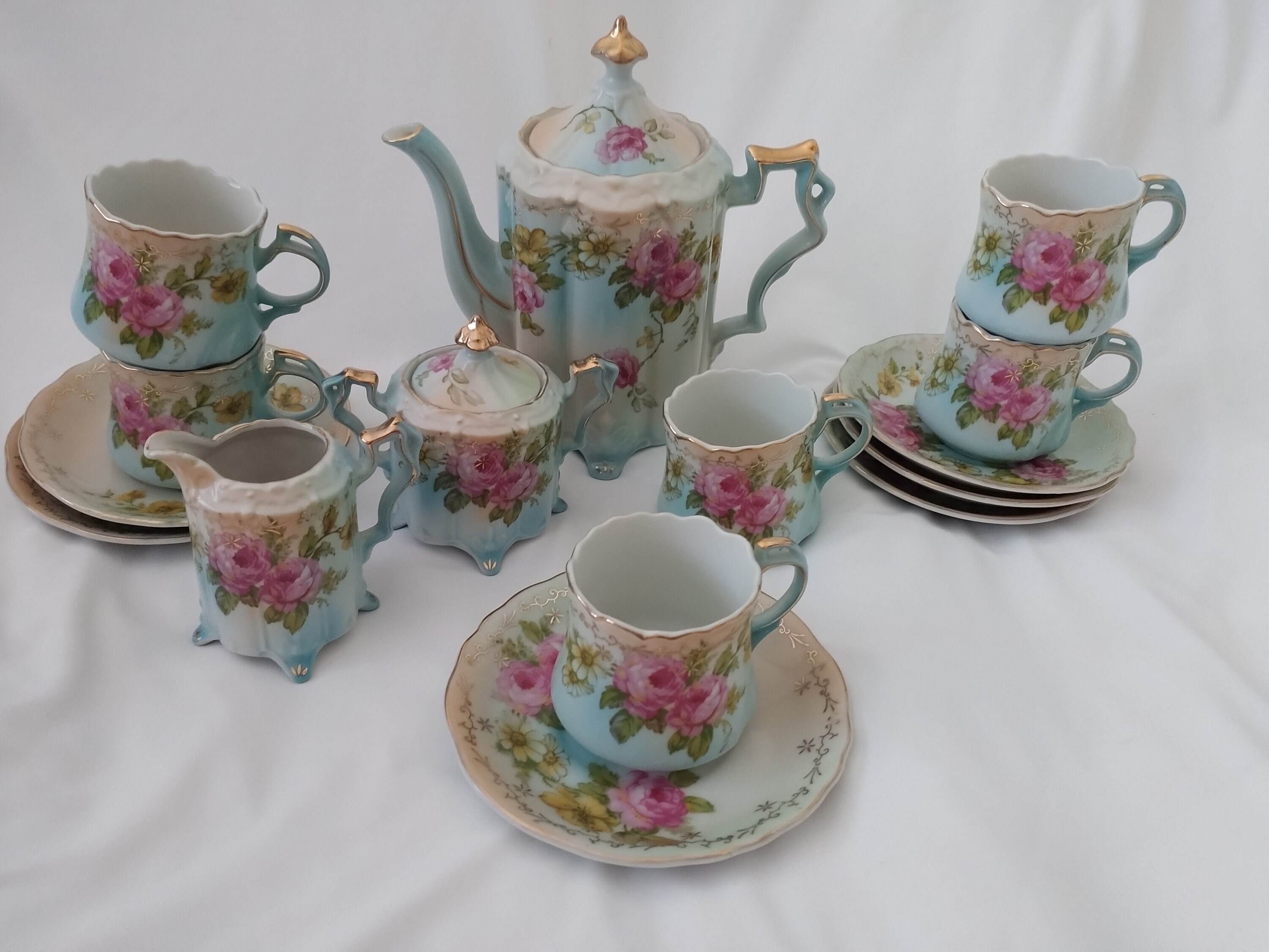Vintage R&S Prussia Tea Floral Tea Set With Creamer Jug Tea - Etsy