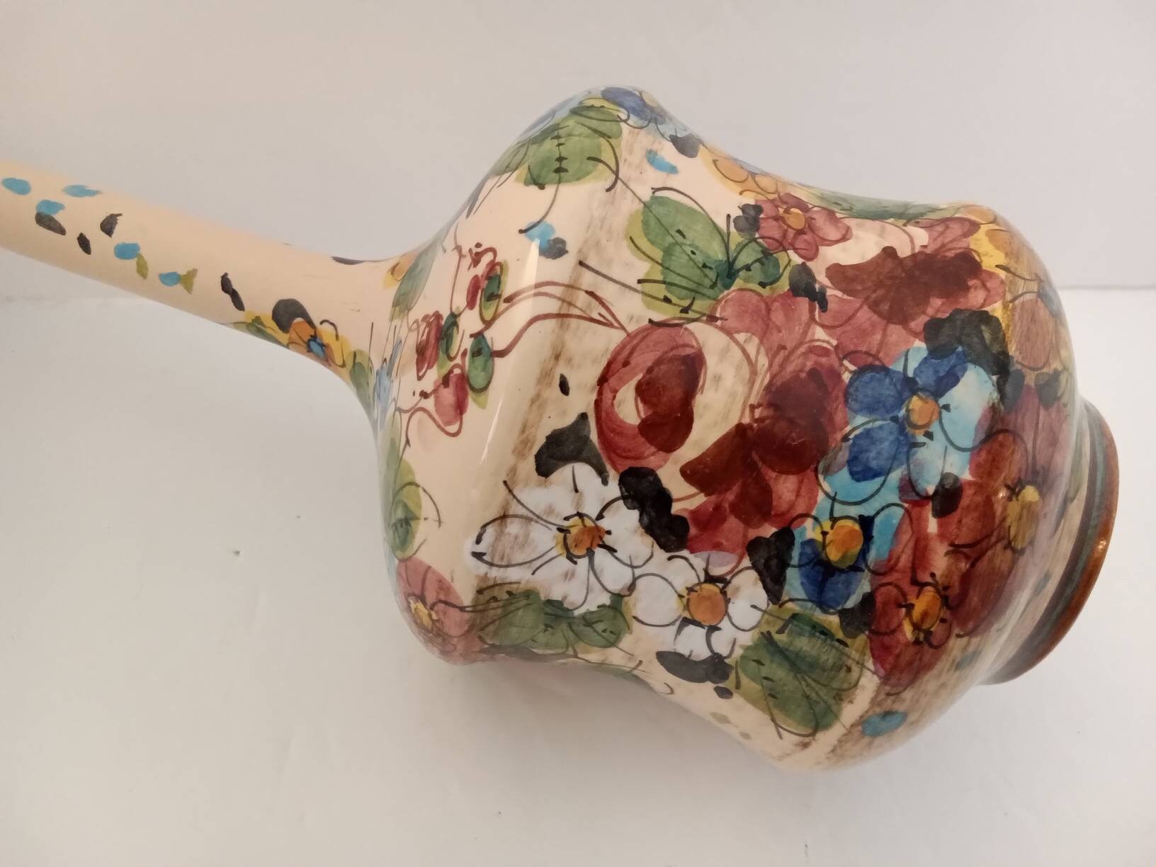 Vintage Morelli Pottery Colorful Vase Made in Italy 10 Tall Flowers - Etsy