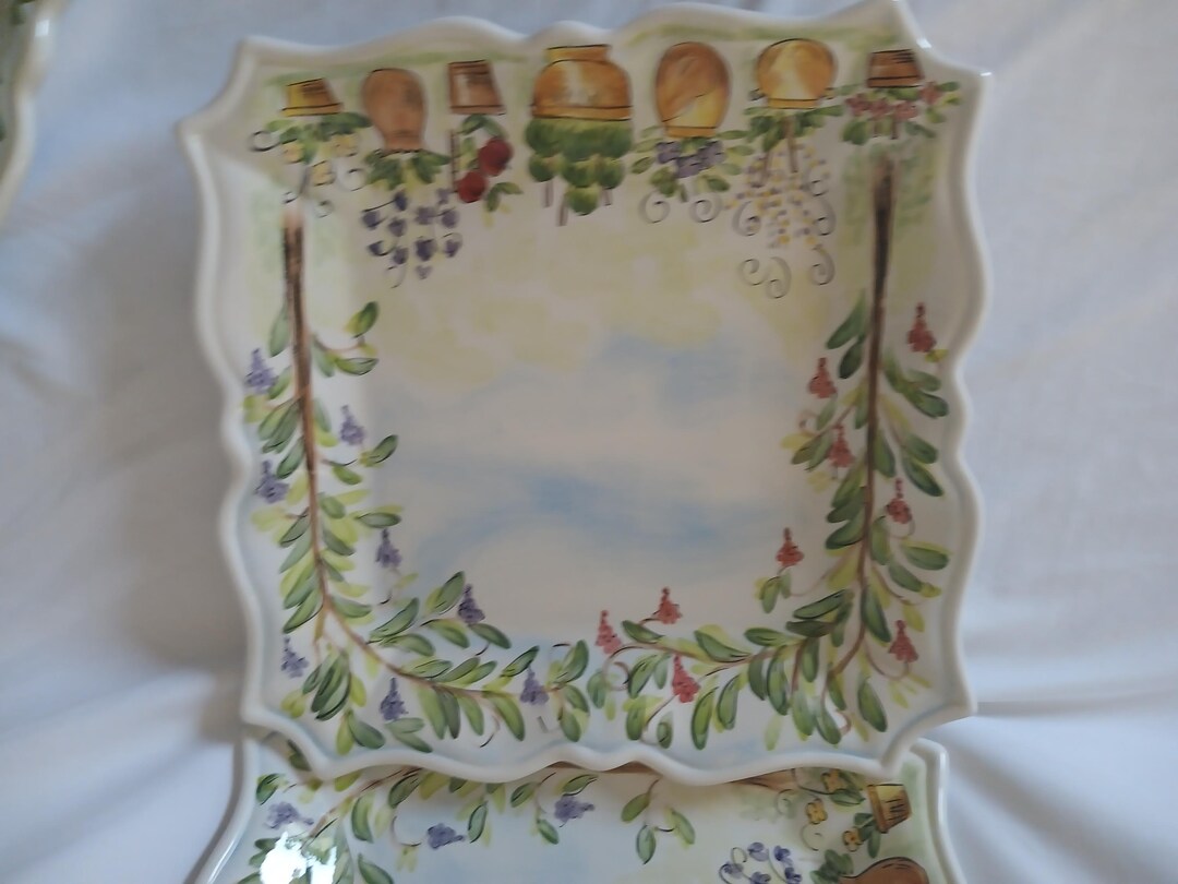 Vintage New Tabletops Unlimited Ma Maison Dinner Square Plate 11 ...