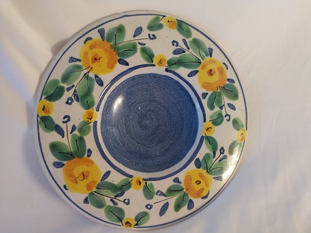 Vintage Rampini Radda Italian Wall Hanging Hand Painted Flower Plate 8. ...