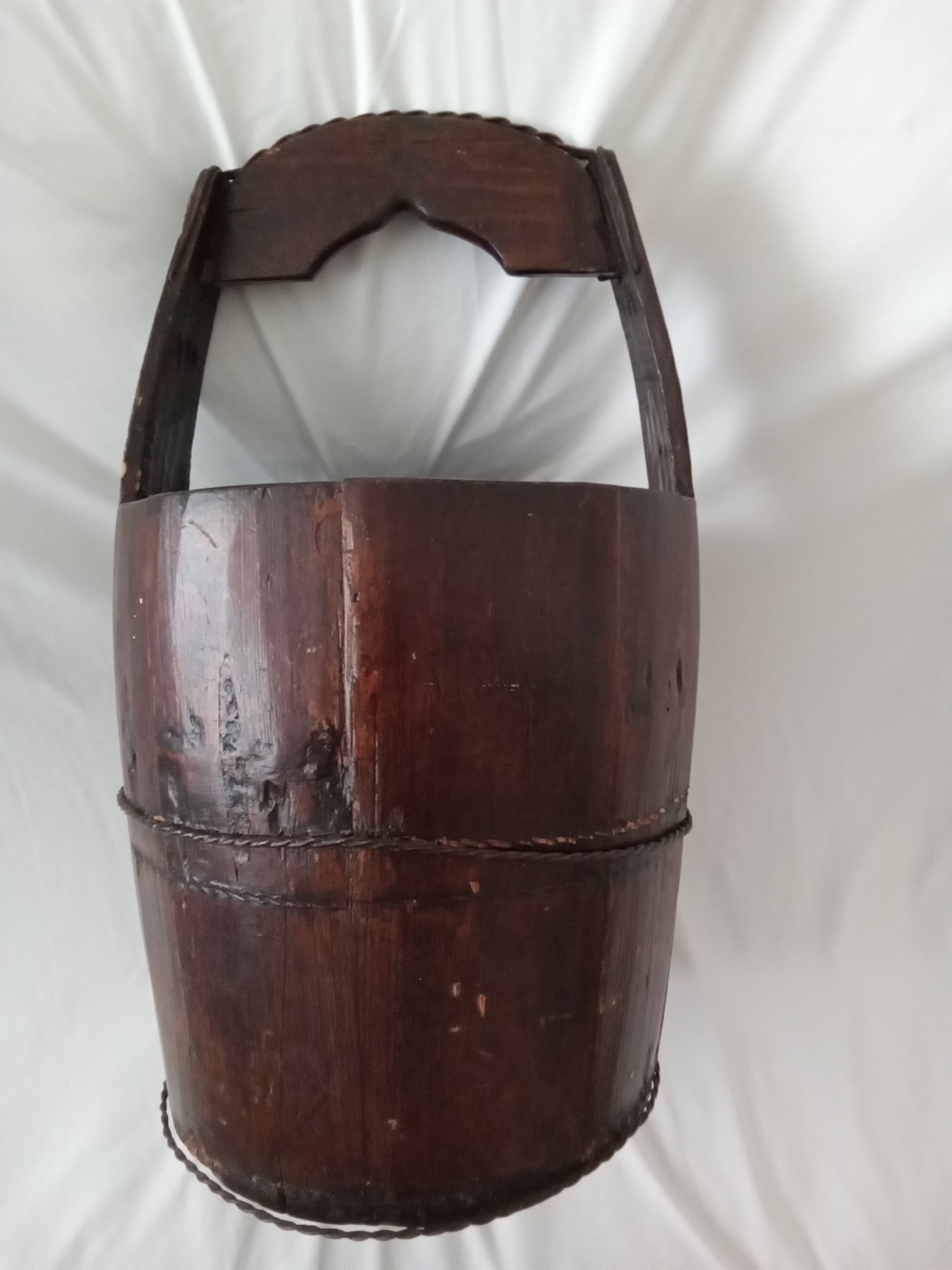 Vintage Chinese Wood Water Bucket - Etsy