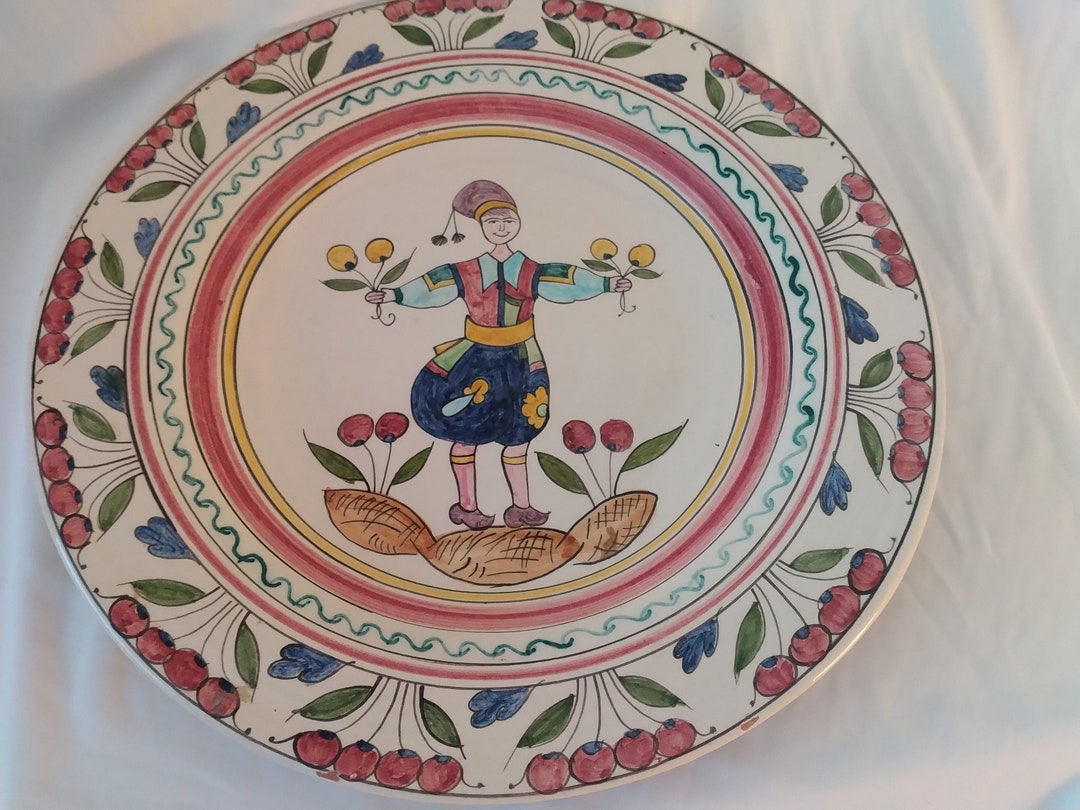 Vintage Dutch Clog Man Plate - Etsy
