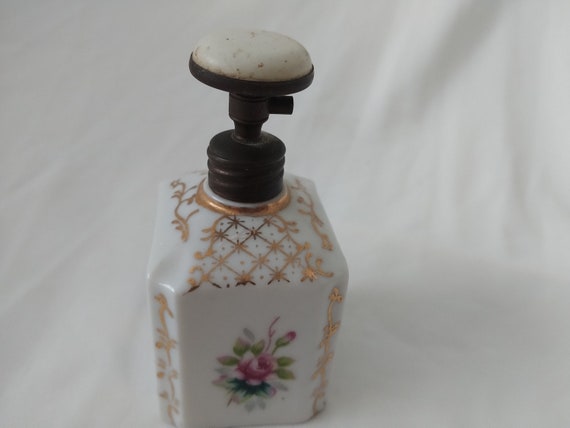 Vintage lady fair perfume bottle flowers porcelain … - Gem