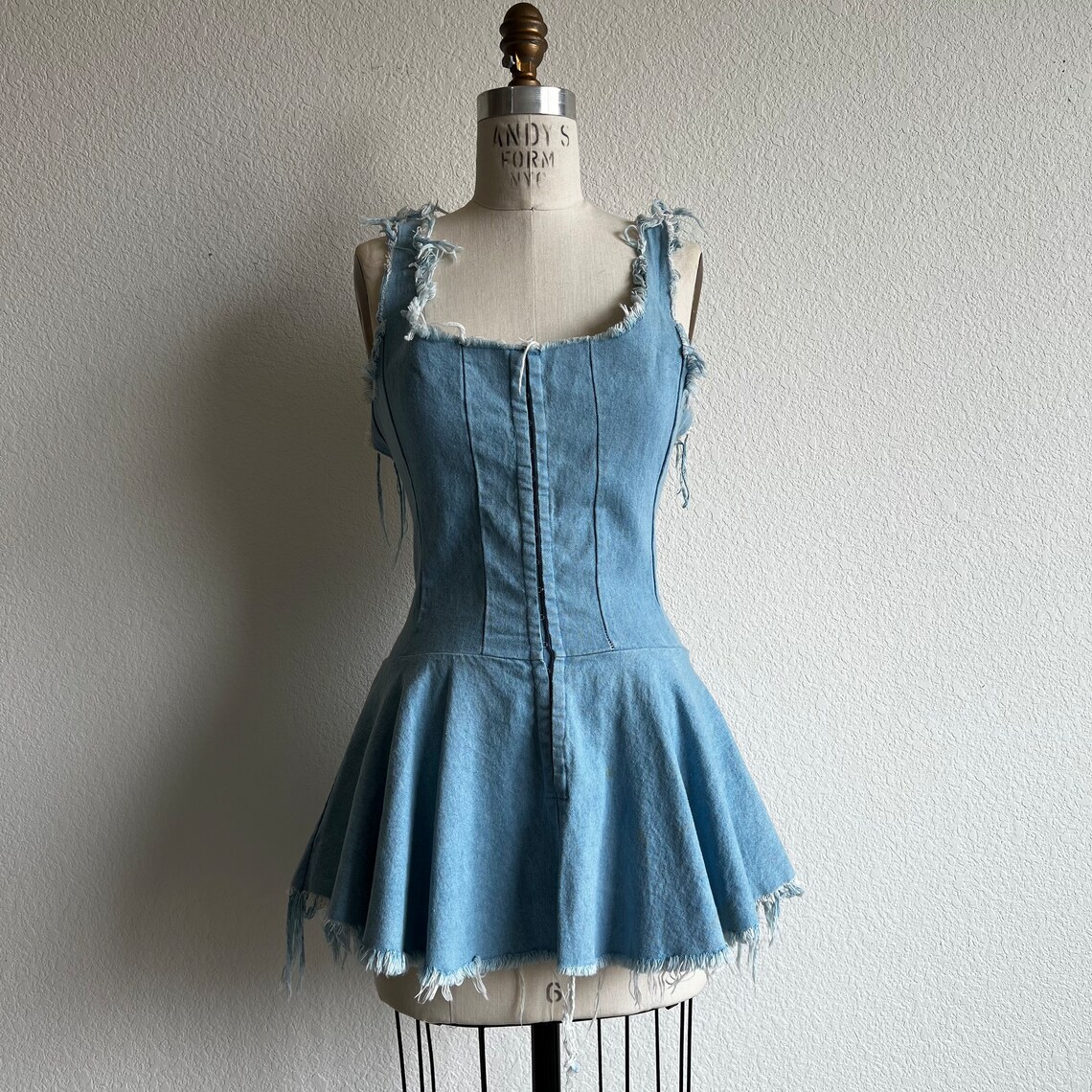 Vintage 90s/00s Denim Dirndl Dress - Etsy
