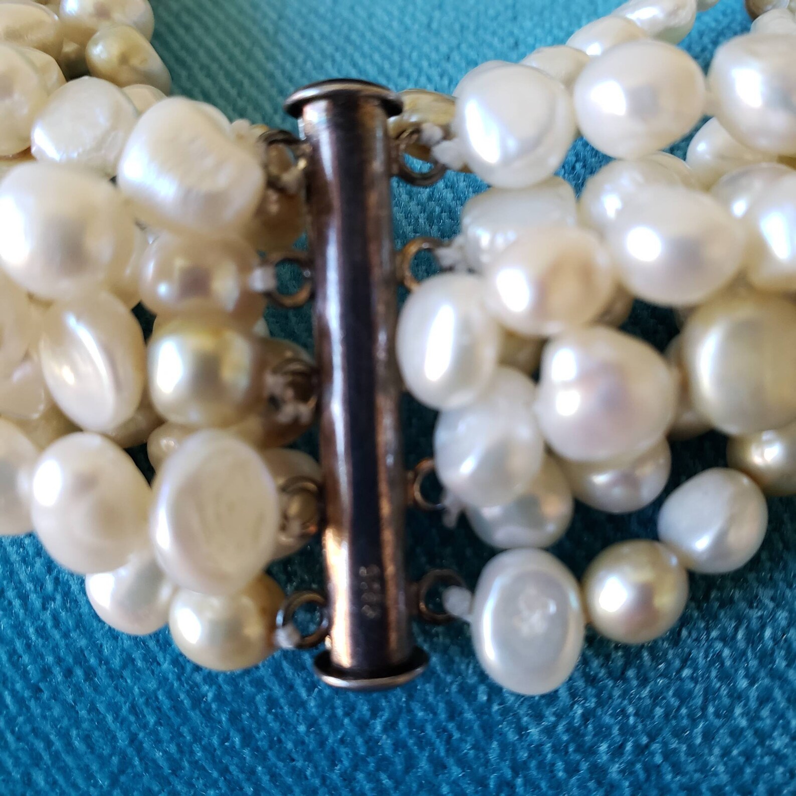 Vintage 50s 60s Multi Strand Freshwater Pearl Necklace Etsy