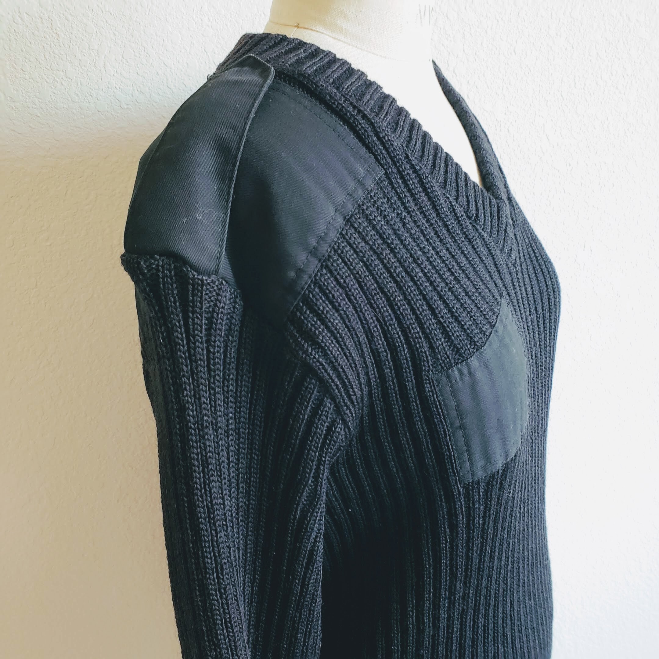 Vintage Black Brigade Quartermasters British Military Sweater Pullover ...