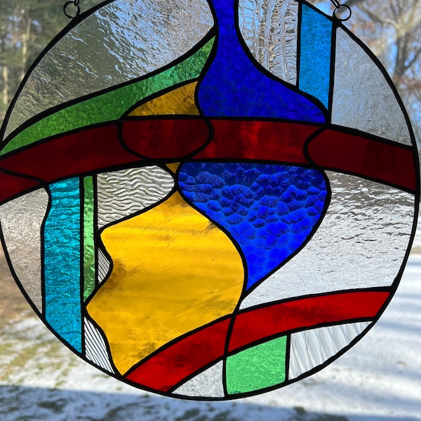 Round Stained Glass - Etsy