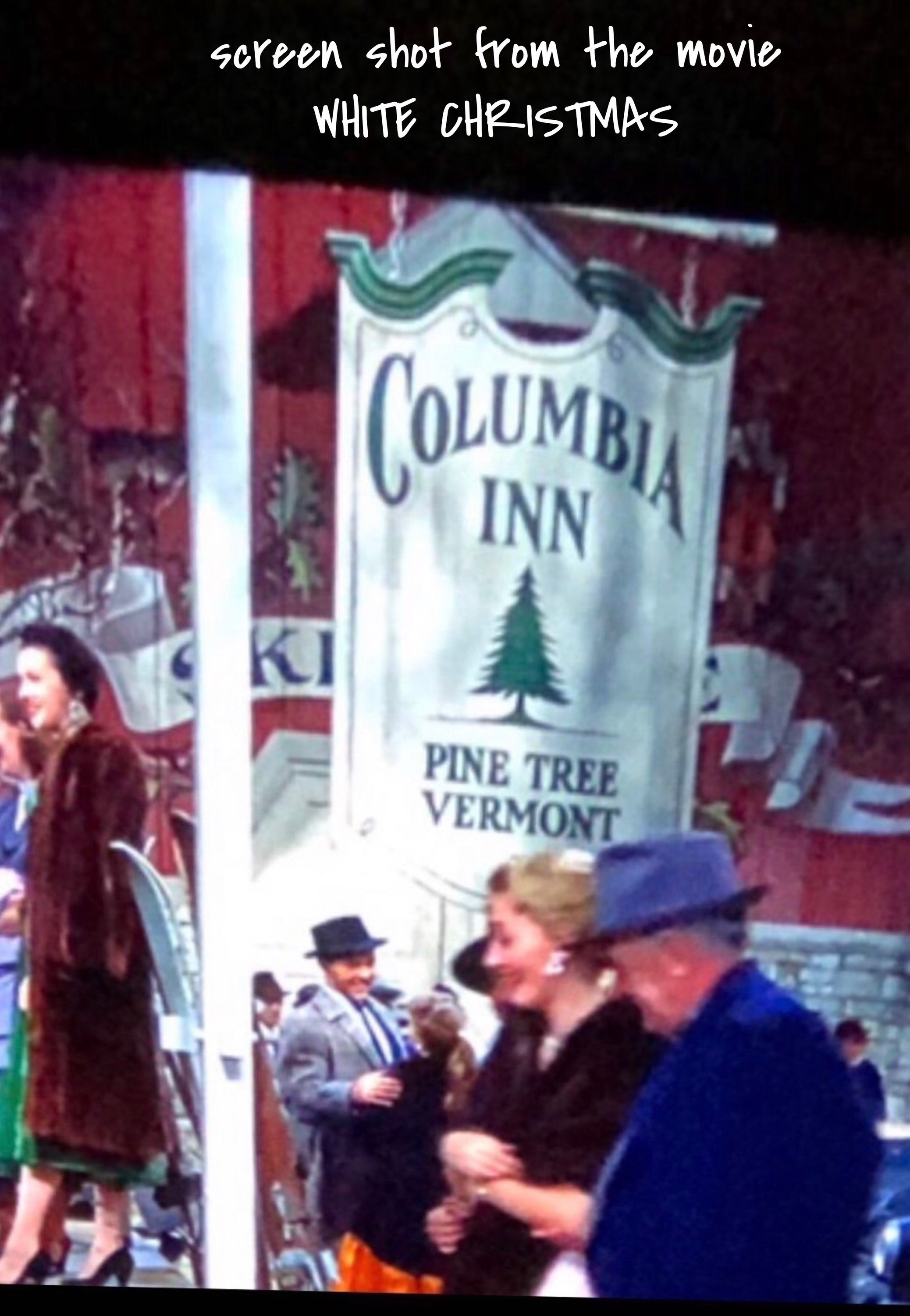 Columbia Inn / Lodge Sign / Pine Tree Vermont / Tiered Tray Decor ...