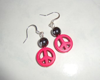 Hot Pink Peace Sign | Etsy