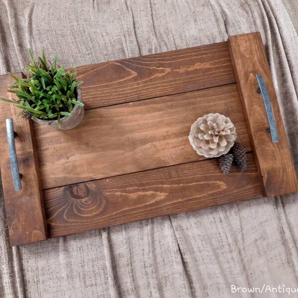 Rustic Wood Tray - Etsy