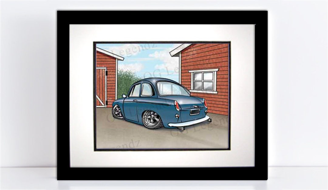 VW Notchback, Art Print - an Original EXCLUSIVE Volkswagen Design by Og ...
