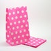 HOT PINK Chevron Polka Dot Kraft Paper Popcorn Stand up Bags, Party ...