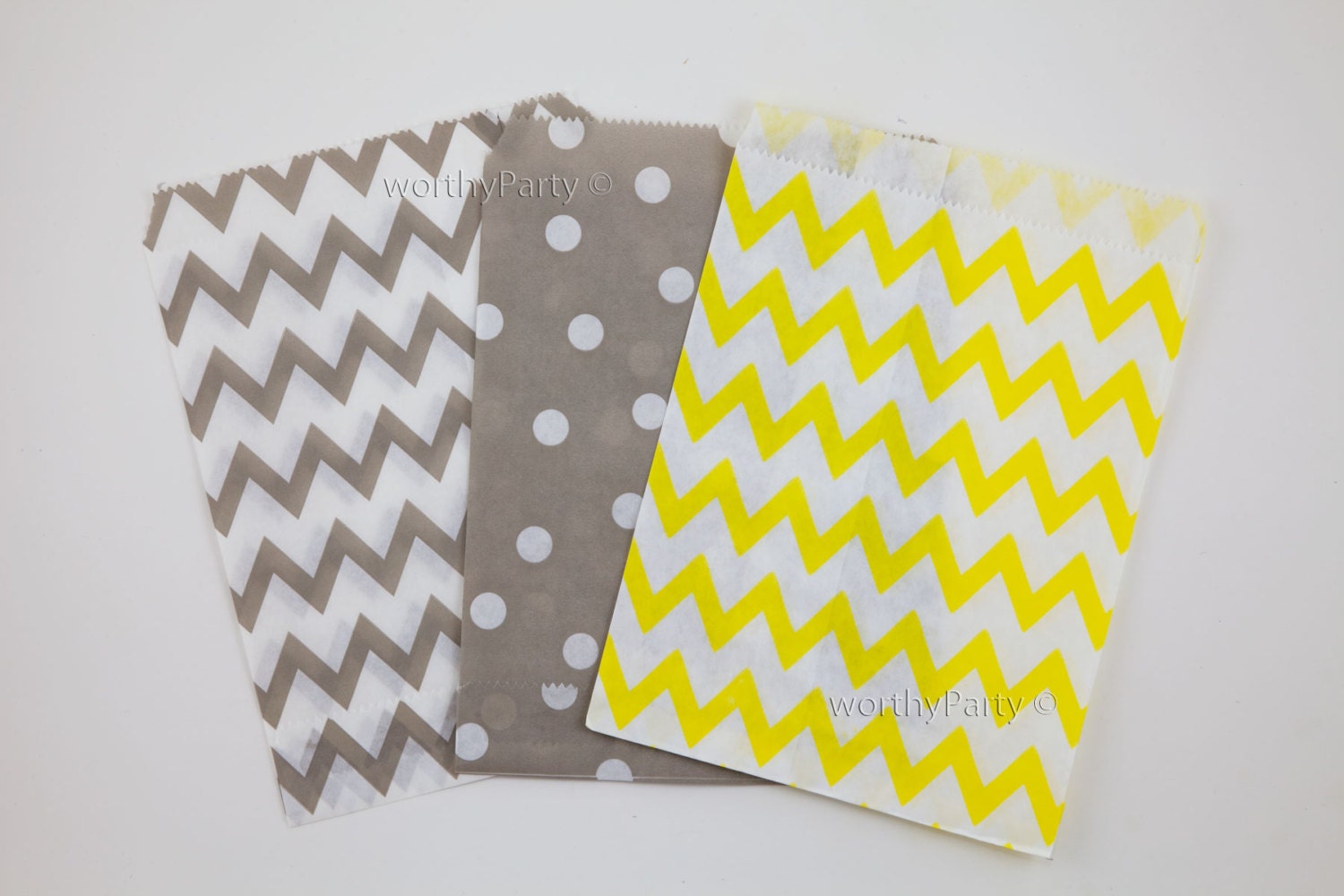 YELLOW LEMON Chevron Diagonal Stripe Polka Dot Kraft Paper | Etsy