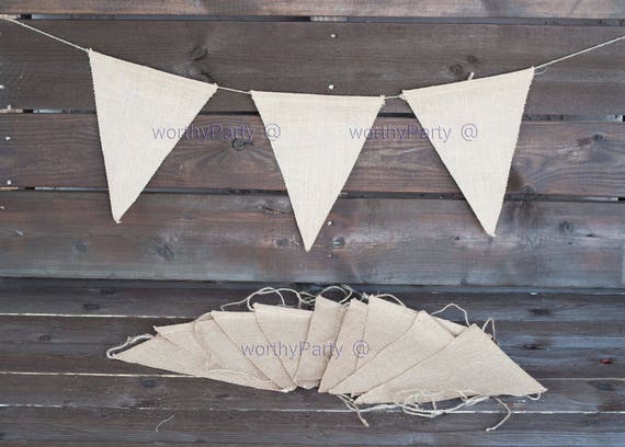 Triangle Jute Banner 8 X 10 Inch 12 Pieces per Pack | Etsy