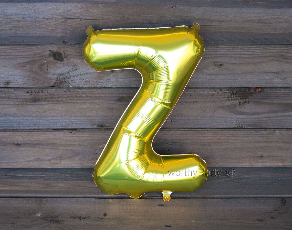 16 Inch Gold/ Silver Letter Alphabet Foil Balloons Banner - Etsy