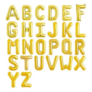 16 Inch Gold/ Silver Letter Alphabet Foil Balloons Banner Garland Party ...