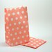 SALMON PINK Chevron Polka Dot Kraft Paper Popcorn Stand up - Etsy