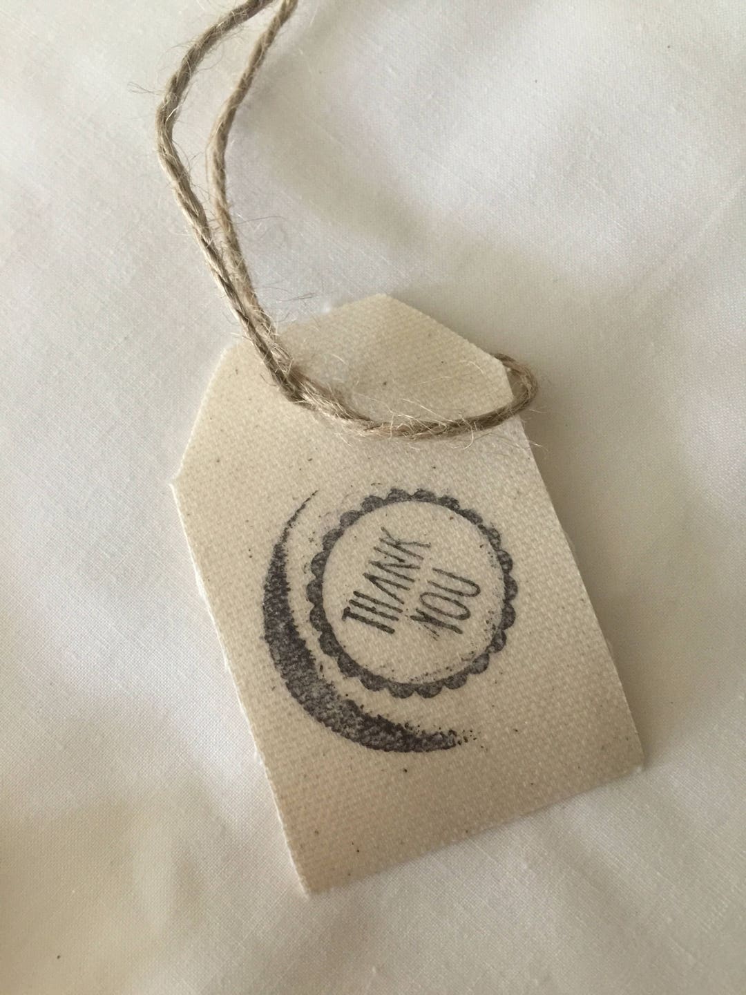 Linen Canvas Hang Tags With Jute Cords - Available in 2 Sizes ( Set of ...