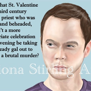 Big Bang Theory Sheldon Cooper Inspired Valentines Card Funny/humour ...