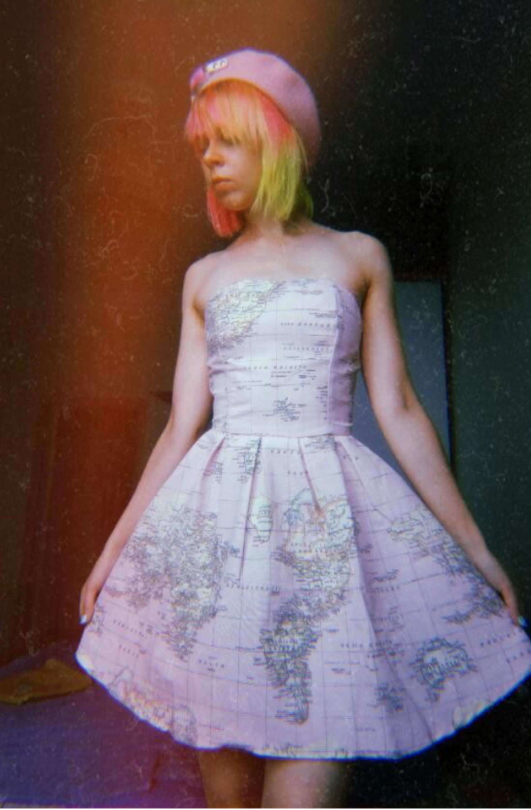 World Map Skater Dress Made of Cotton Atlas Strapless Dress - Etsy Canada