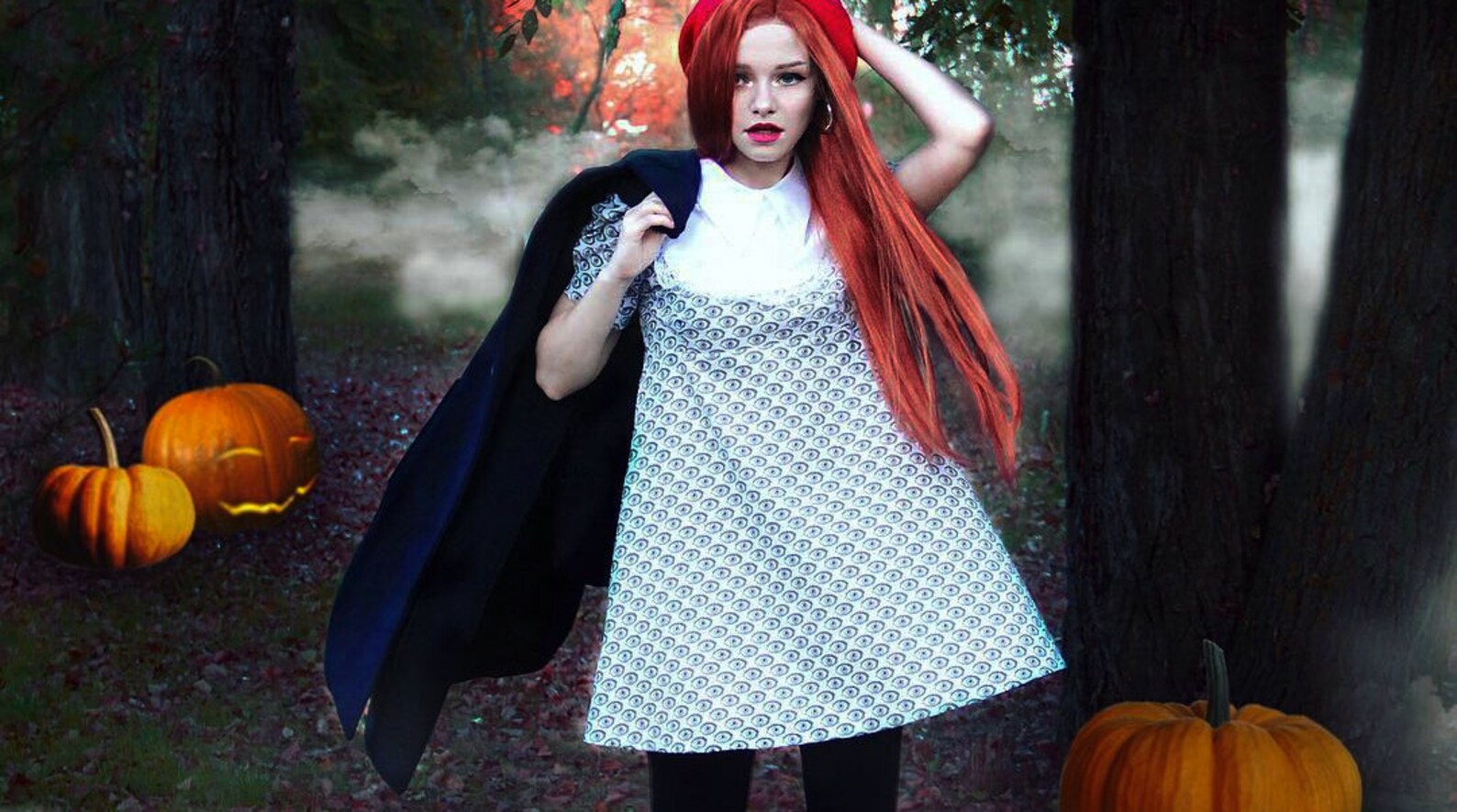 Mini Dress With Eyeball Print Mod A Line Cotton Dress With | Etsy