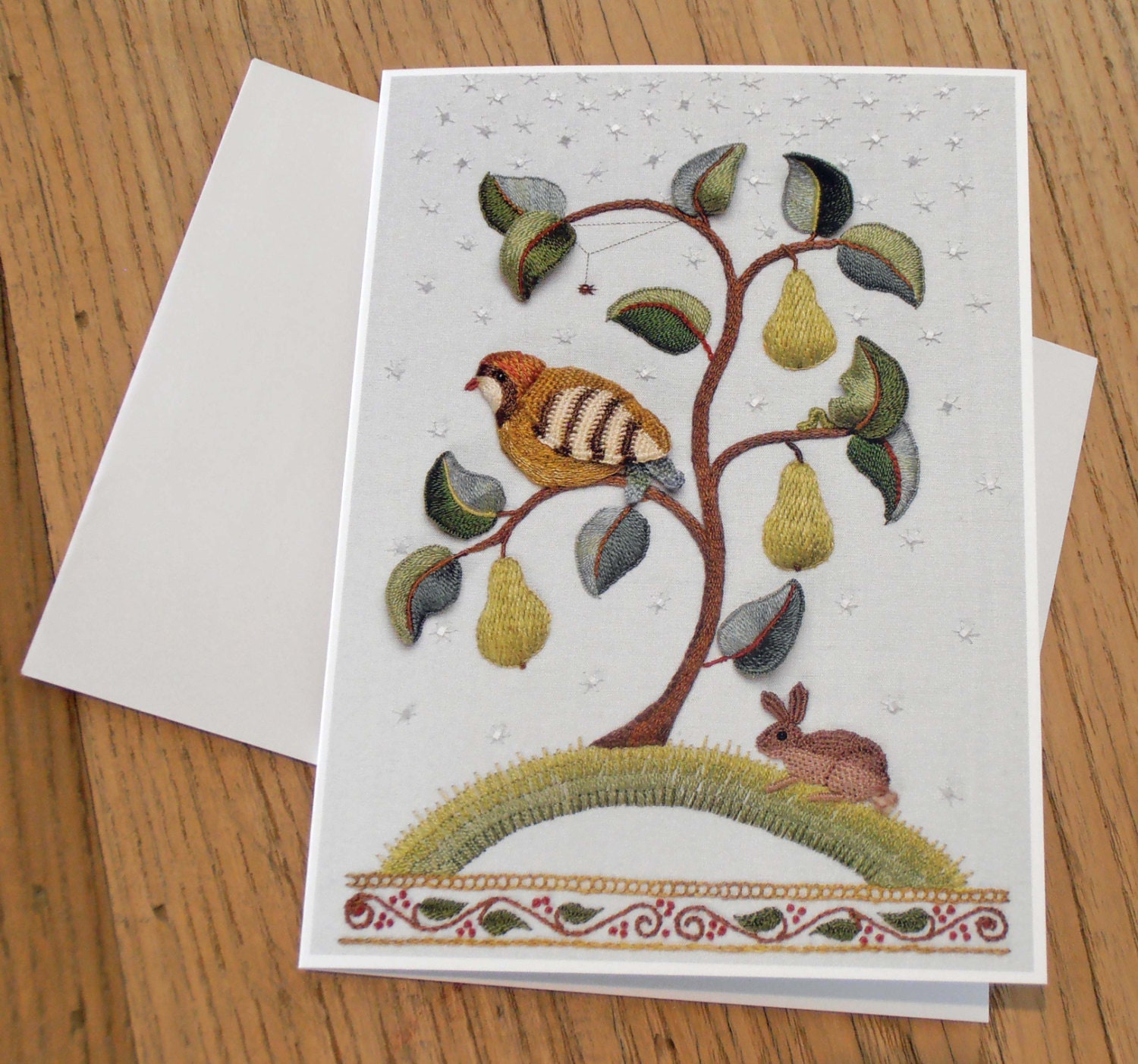 Greeting Card partridge in a Peartree - Etsy