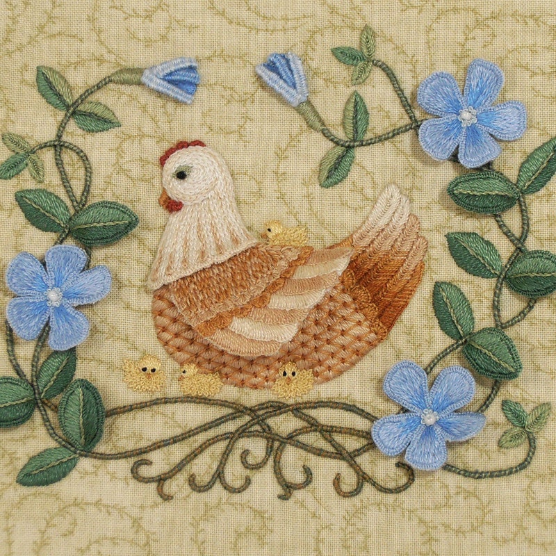 Hen Embroidery - Etsy