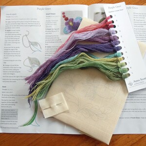 Crewel Embroidery Kit - PURPLE GRACE - Etsy
