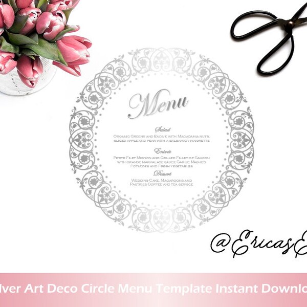Art Deco Menu - Etsy