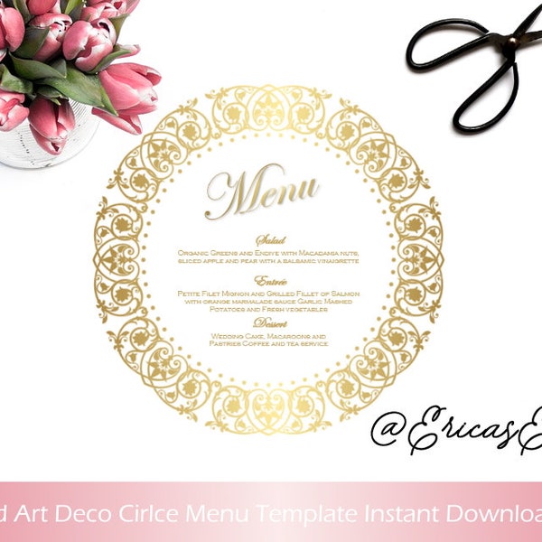 Art Deco Menu - Etsy