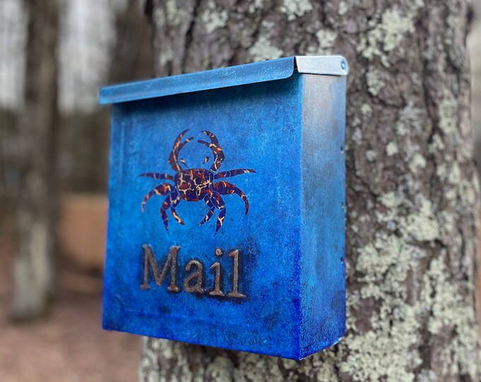 Wall Mount Mailbox, Beach House Mailbox, Hand Painted Mailbox, Maryland ...
