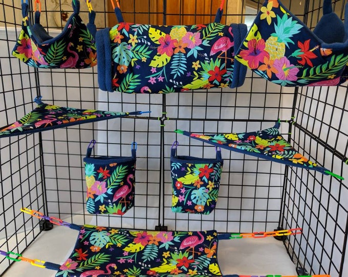 8 Piece Sugar Glider Cage Set/tropical/sugar Glider - Etsy