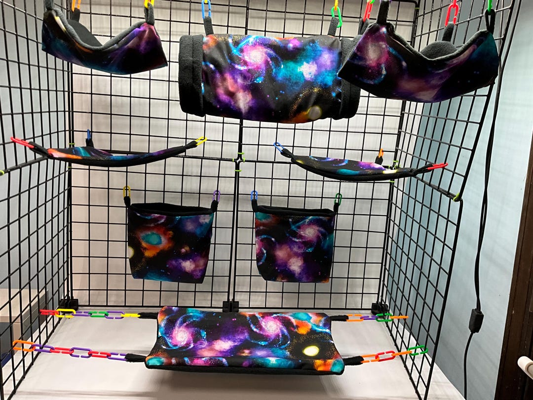 Ready to Ship/8 Piece Sugar Glider Cage Set/galaxy /sugar Glider ...