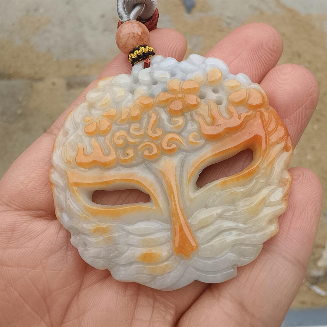 DDP | Unique Color Heated Round Fox Mask Engraved Yellow Burmese ...