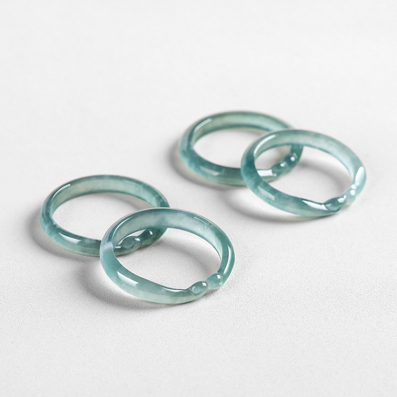 1pc Natural Type A Untreated Icy Translucent Guatemalan Jadeite Rings ...