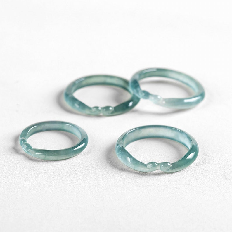 1pc Natural Type A Untreated Icy Translucent Guatemalan Jadeite Rings ...